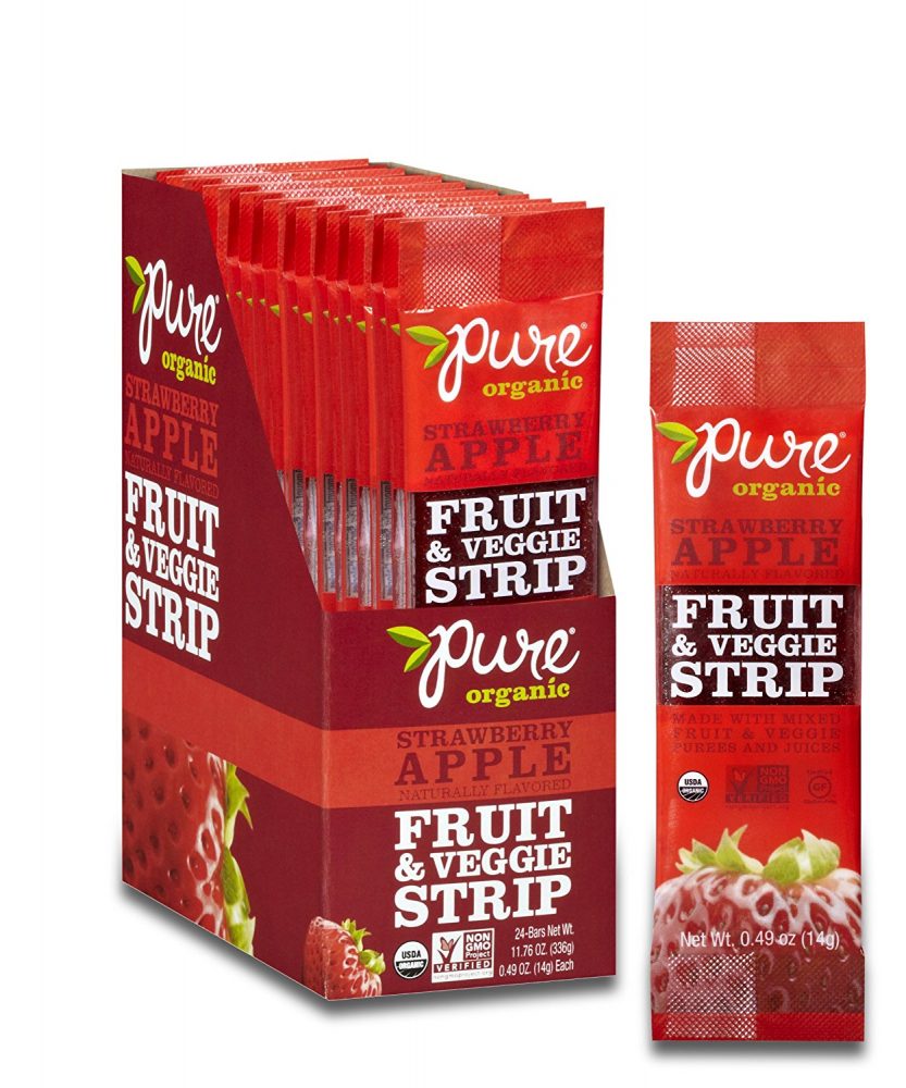 Pure Organic Strawberry Apple Fruit and Veggie Strips - WF Shopping