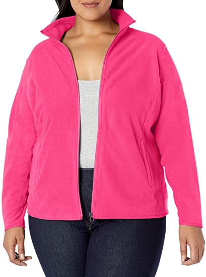 Plus Size Full-Zip Polar Fleece Jacket - WF Shopping