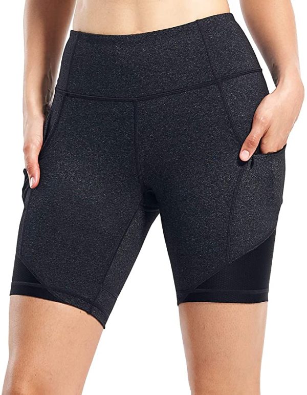 Women High Waisted Tummy Control Workout Running Shorts - WF Shopping
