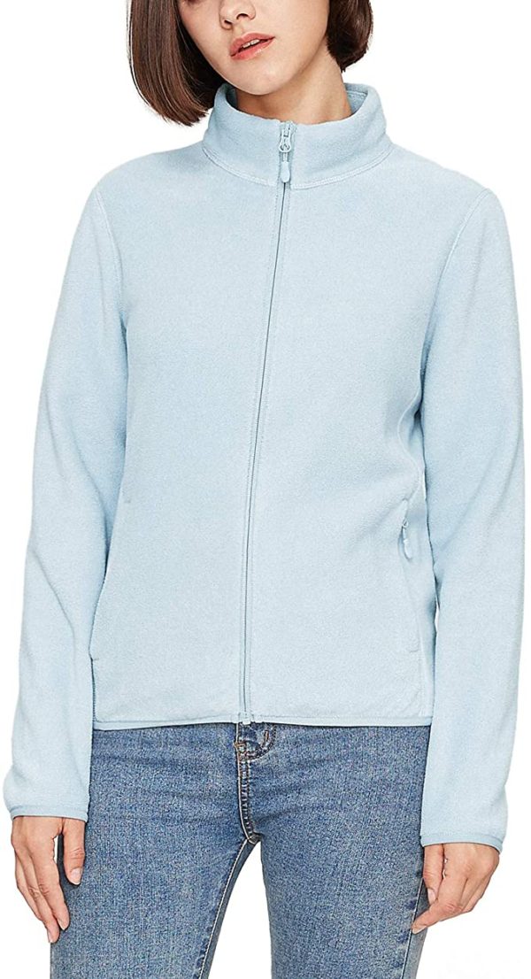 Women's Polar Soft Fleece Jacket with Zipper Pockets - WF Shopping