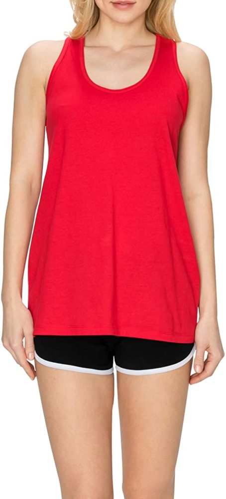 Cotton Loose Fit Tank Tops-Relaxed Athletic Workout Flowy for Women ...