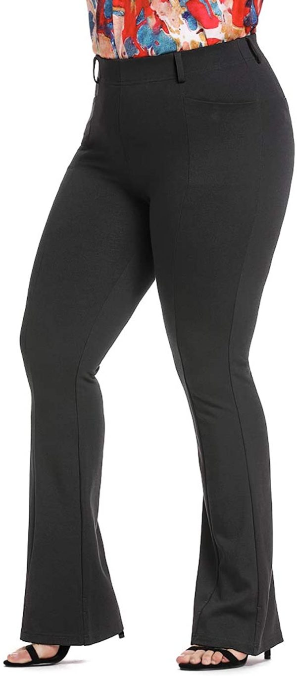 Wrinkle-Free Stretch Dress Pants Plus Size for Women - WF Shopping