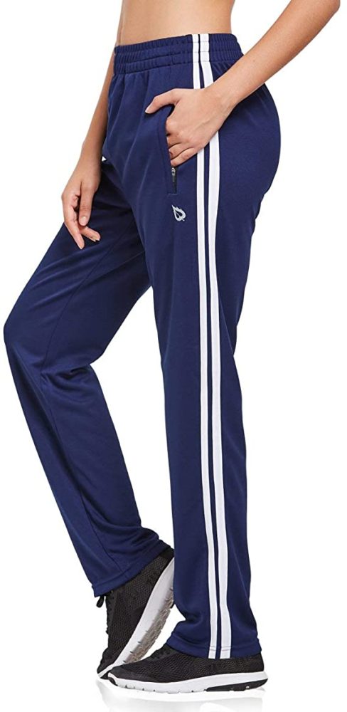 Women's Track Pants Sports Athletic Sweatpants with Zipper Pockets - WF ...