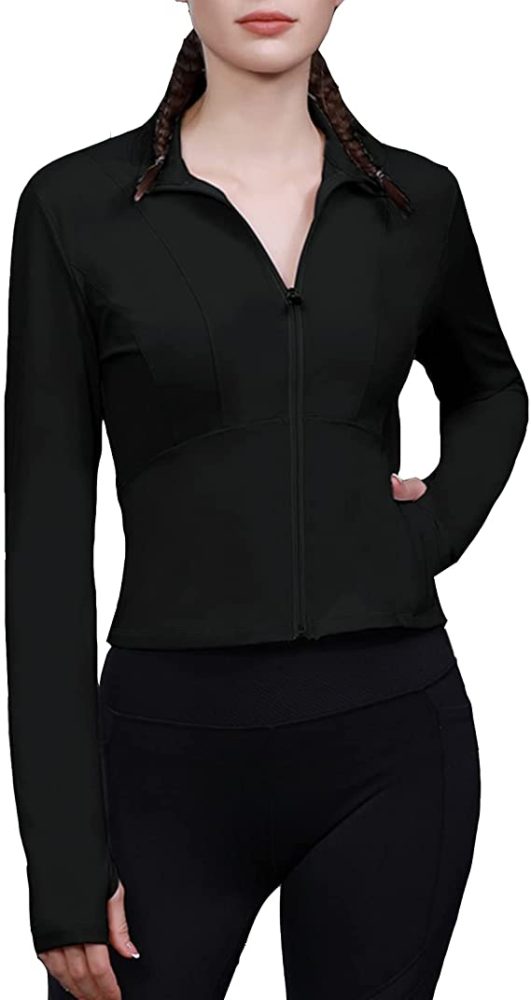 Women's Full Zip Running Jacket Sport Track Jackets - WF Shopping