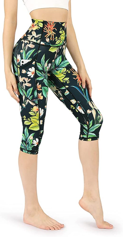 Women's High Waisted Yoga Capris with Pockets,Tummy Control - WF Shopping