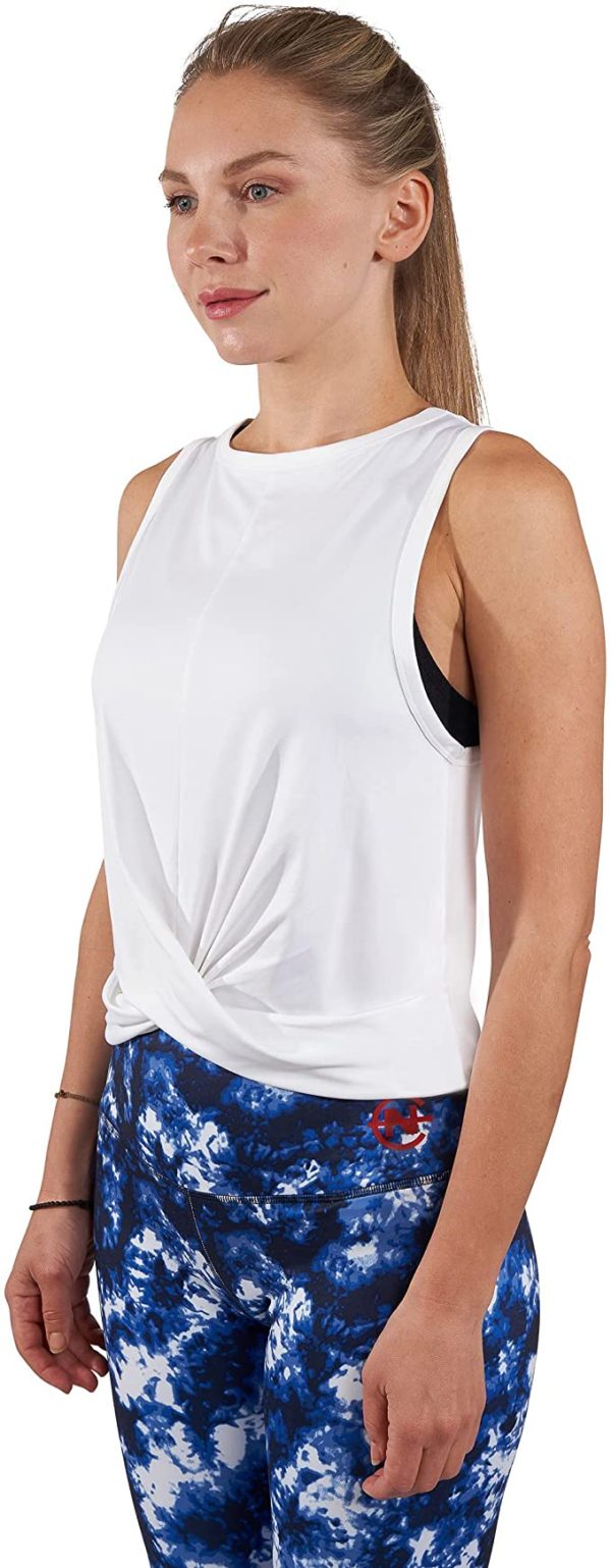 Women's Front Twist Active Workout Exercise Gym Tank Tops - WF Shopping