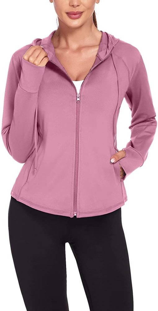 Women's Workout Jacket Slim Fit Athletic Sports Jacket Full Zip - WF ...