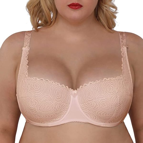 Women's Underwire Push Up Bras Plus Size Half Cup Comfort Lace Bras - WF Shopping