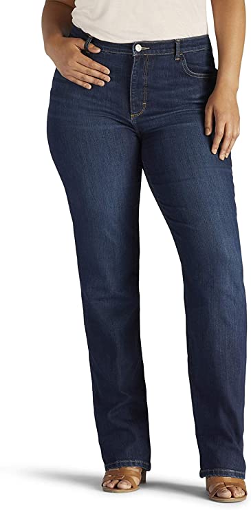 Women's Plus Size Instantly Slims Classic Relaxed Fit Monroe Straight ...