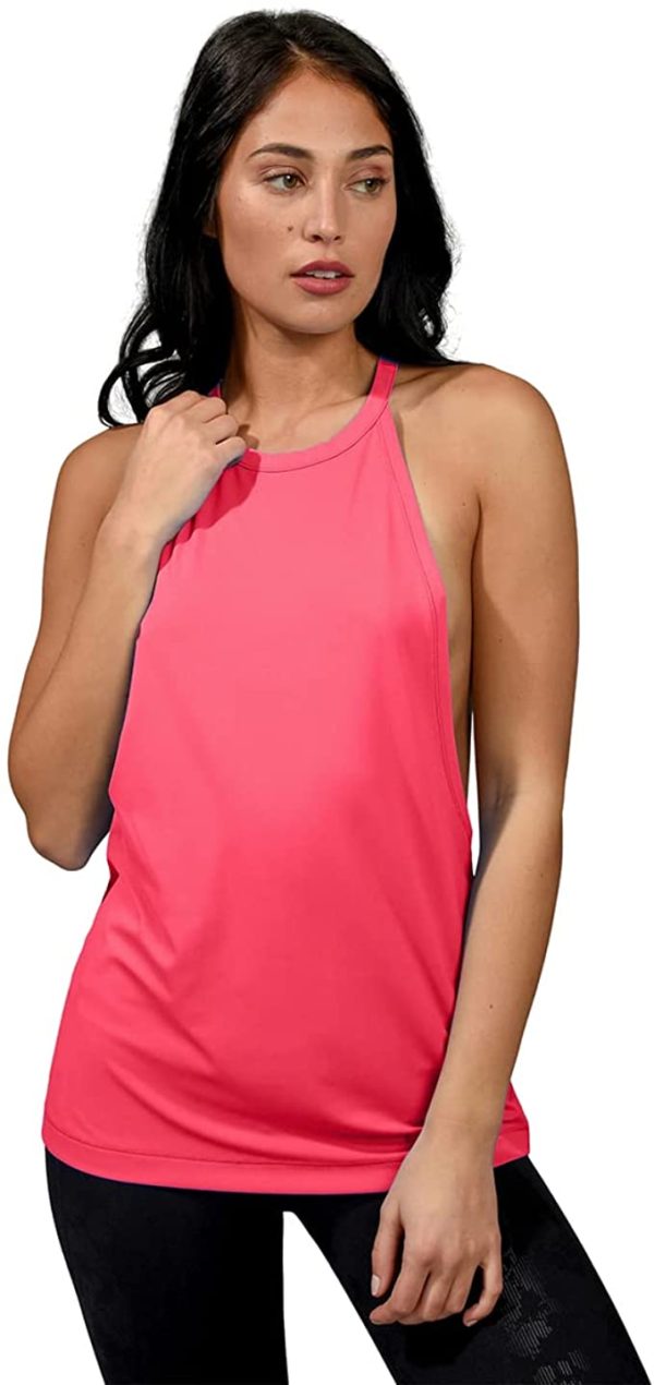 Womens Strappy Open Back Workout Tank Top - WF Shopping