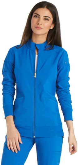 Cherokee iFlex Women Warm Up Scrubs Jacket Zip Front - WF Shopping
