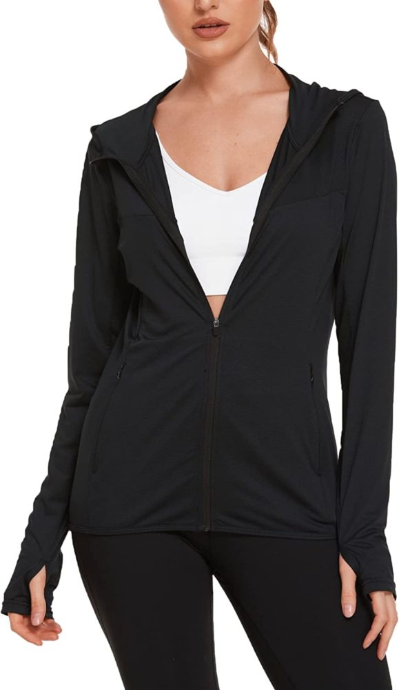 Women's Workout Jacket Lightweight Full Zip Running Track Jacket ...