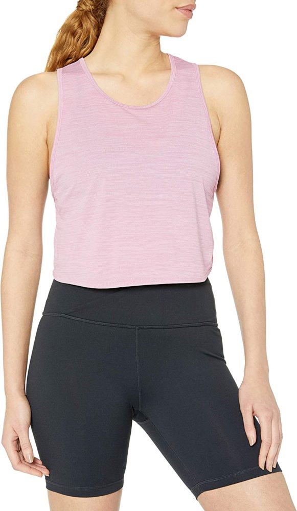 Core 10 Women's (XS-3X) Jacquard Mesh Workout Cropped Tank - WF Shopping
