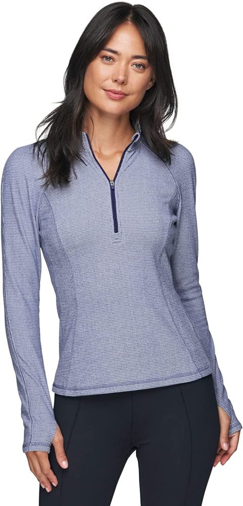 Women's 1/4 Zip Pullover, Lightweight Hiking Partial Zip Mock Neck Top ...