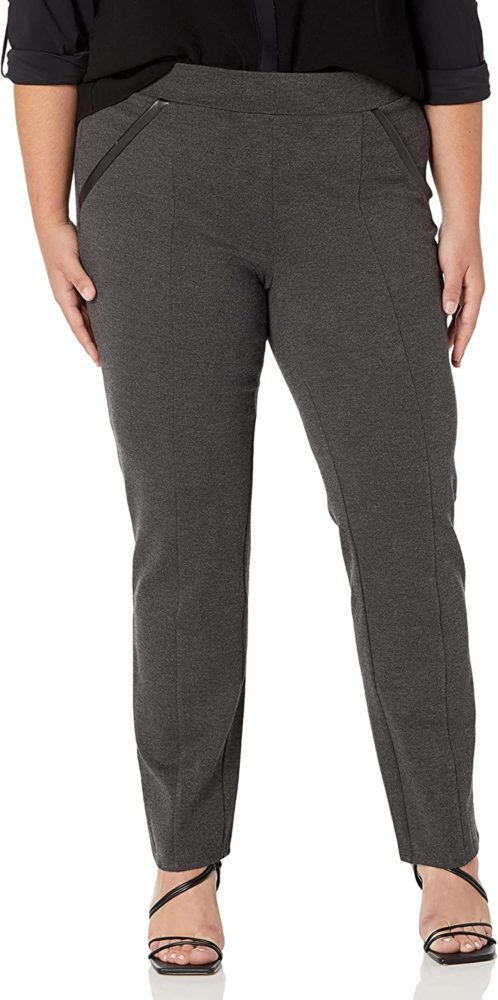 Rafaella Women's Plus-Size Ponte Comfort Fit Slim Leg Pants - WF Shopping