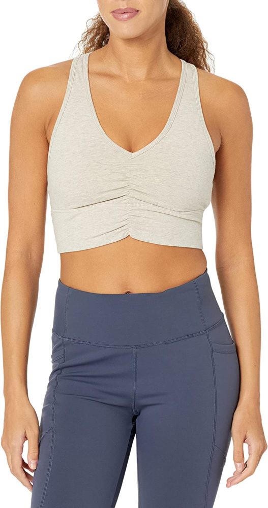 DKNY Women's Sport V-Neck Ruched Bra - WF Shopping