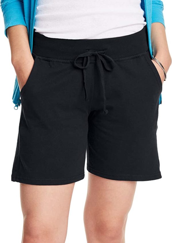 Hanes Women's Jersey Pocket Short with Outside Drawcord, Large - WF ...