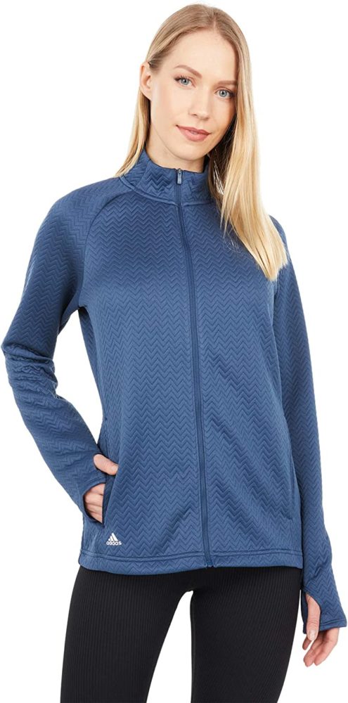 adidas Women's Textured Full Zip Recycled Polyester Jacket - WF Shopping