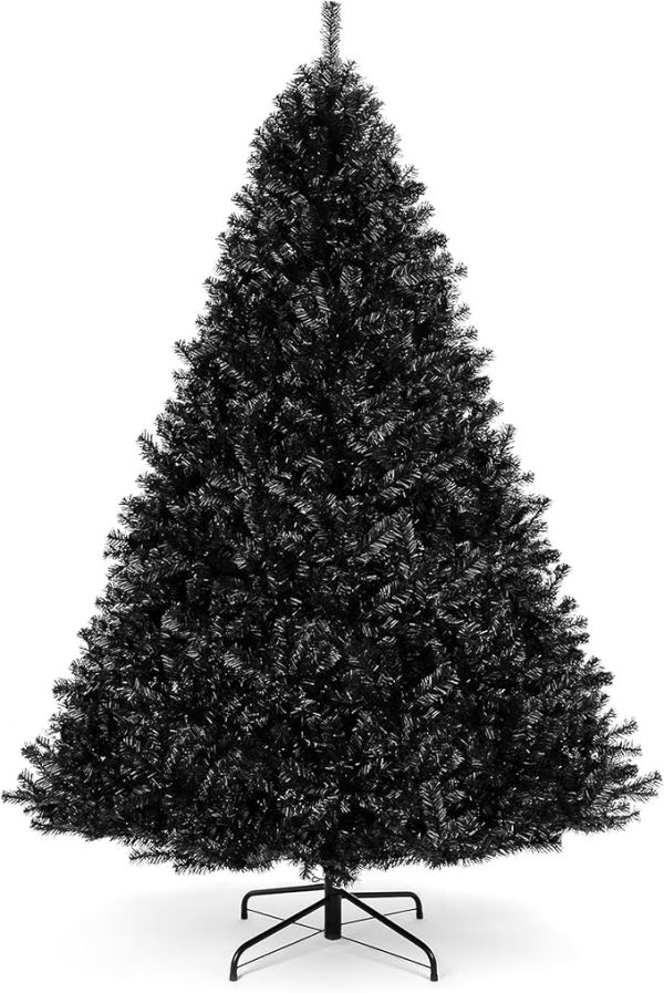 Best Choice Products 6ft Artificial Full Black Christmas Tree Seasonal ...