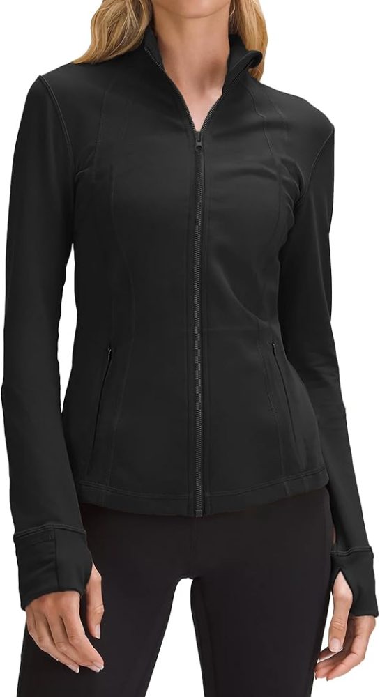 PINSPARK Women's Running Jacket Athletic Full Zip Lightweight Track ...