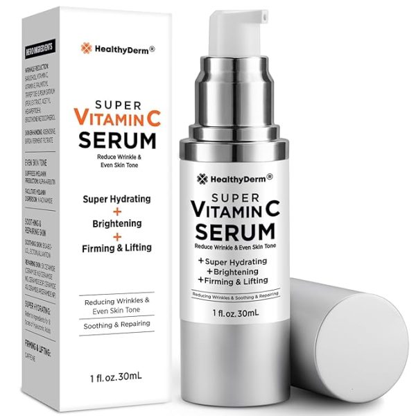 Super Vitamin C Serum for Women Over 70: Vitamin C, Hyaluronic Acid, Vitamin E, Caffeine ...