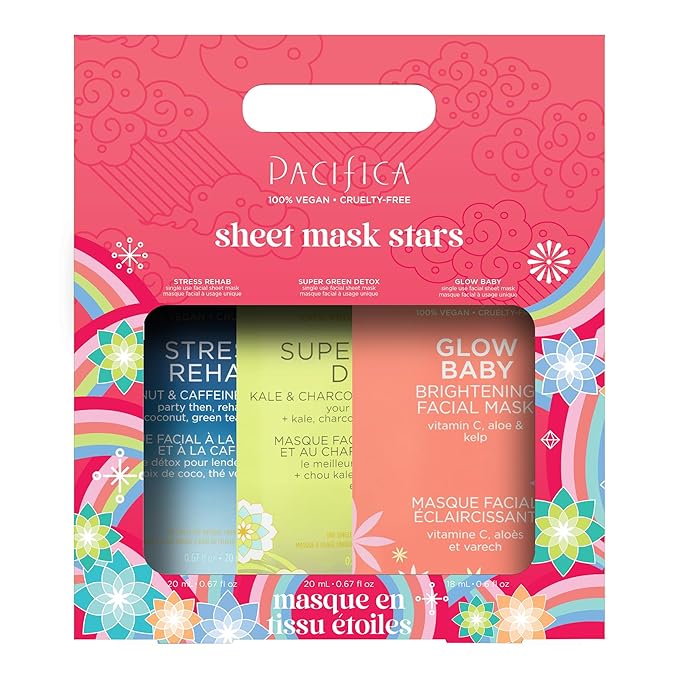 Pacifica 3-Pack Face Sheet Mask Variety Set – Brightening Vitamin C ...