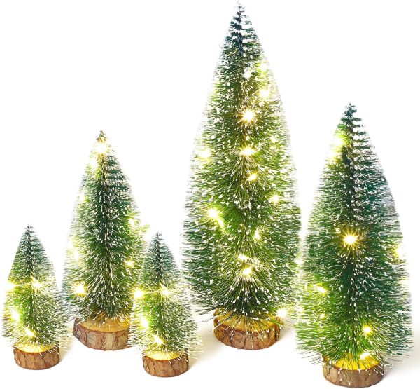Mini Christmas Tree with Lights, Small Table Top Decorations, Desktop ...