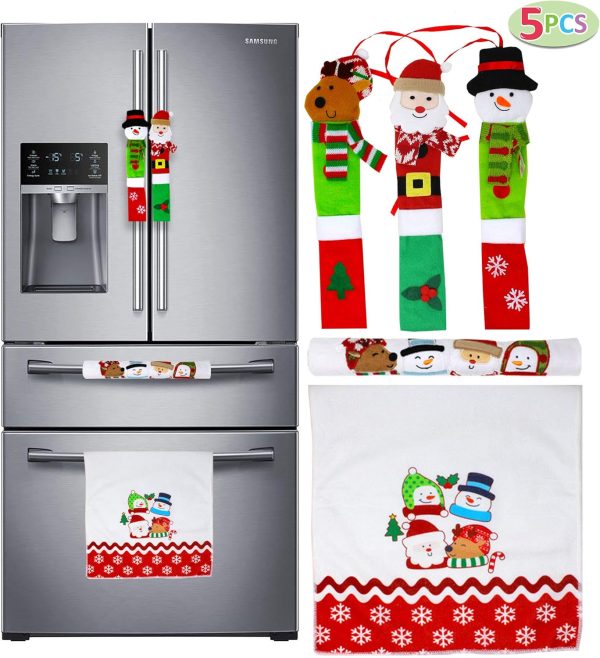 JOYIN 5 Pieces Christmas Kitchen Appliance Handle Covers for Kitchen ...